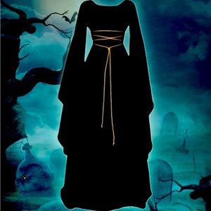Dresses | Renaissance Medieval Witch Fancy Dress Costume Gothic ...